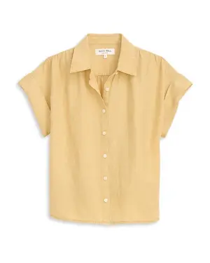 ALEX MILL Linen Blouse - Light Sienna