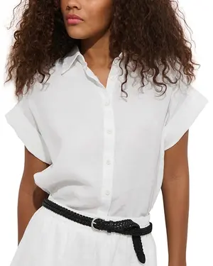 ALEX MILL Maddie Linen Blouse - White