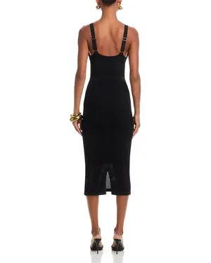 L'Agence Michelle Bra Cup Pointelle Dress - Black
