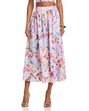 Multicolor Midi Skirts