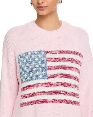 Vintage Havana Distressed American Flag Sweater
