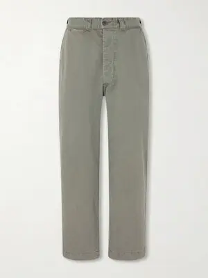 REMI RELIEF Straight-leg Cotton Trousers