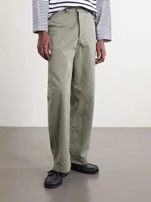 REMI RELIEF Straight-leg Cotton Trousers