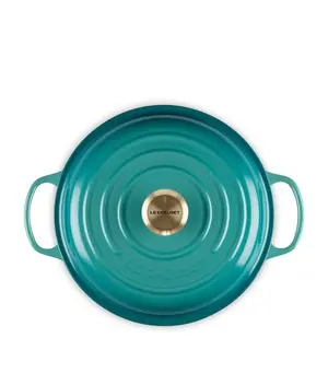 LE CREUSET Cast Iron Shallow Casserole Dish - Blue