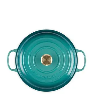 LE CREUSET Cast Iron Shallow Casserole Dish - Blue