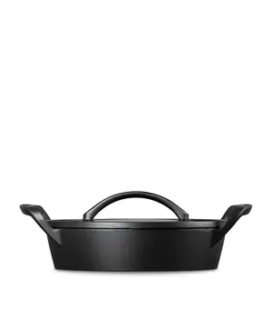 LE CREUSET Cast Iron Bbq Shallow Casserole Dish - Black