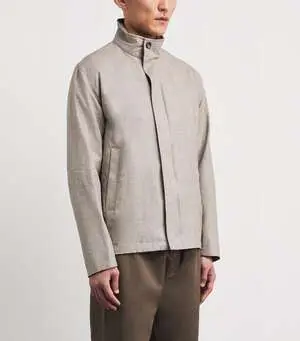 Herno Linen-wool-silk Jacket - Beige