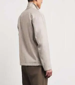 Herno Linen-wool-silk Jacket - Beige