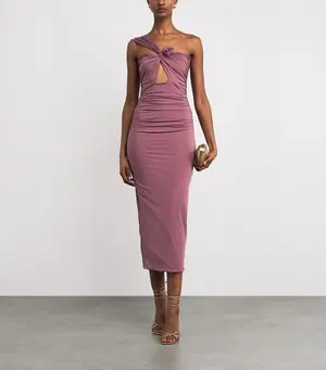 MAYGEL CORONEL Asymmetric Arcano Midi Dress