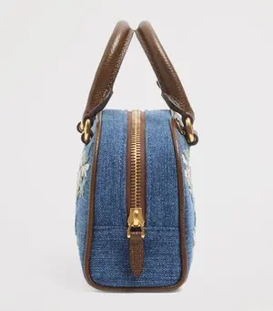 Valentino Garavani Denim Vlogo Signature Top-handle Bag