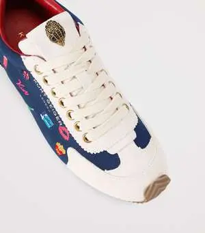 Kurt Geiger Canvas Embroidered Islington Sneakers