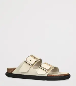 BIRKENSTOCK Leather Arizona Sandals - Ivory
