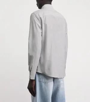 Ami Cotton Logo Button-down Shirt - Black