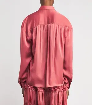 Ulla Johnson Silk Gesture Blouse - Pink