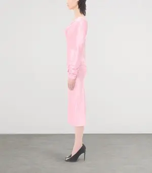 Valentino Garavani Silk Draped Midi Dress