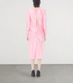 Valentino Garavani Silk Draped Midi Dress