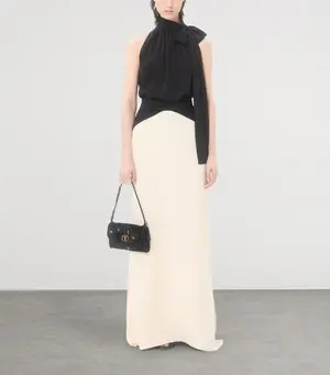Valentino Garavani Silk Maxi Skirt With Gathered Waist - Ivory