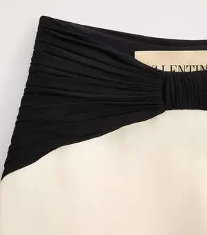 Valentino Garavani Silk Maxi Skirt With Gathered Waist - Ivory