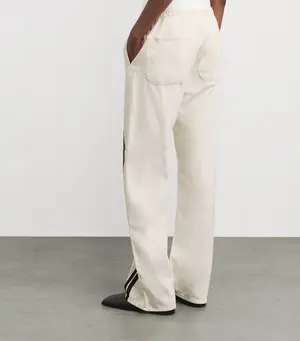 Rag & Bone Stripe Logan Relaxed Jeans - Ivory
