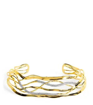 Alexis Bittar Plated Solanales Crystal Woven Collar Necklace