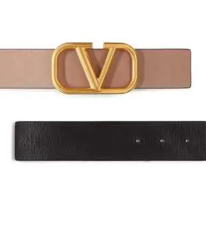 Valentino Garavani Reversible Vlogo Signature Belt - Nude