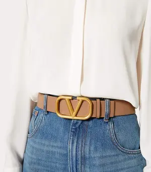 Valentino Garavani Reversible Vlogo Signature Belt - Nude