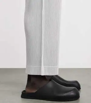 Issey Miyake Pleated Straight Trousers - Grey