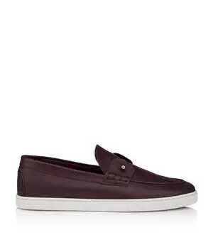 CHRISTIAN LOUBOUTIN Chambeliboat Leather Loafers - Red