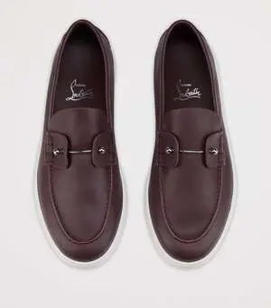 CHRISTIAN LOUBOUTIN Chambeliboat Leather Loafers - Red