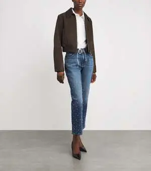 Good American Good Icon Straight Leg Jeans - Blue