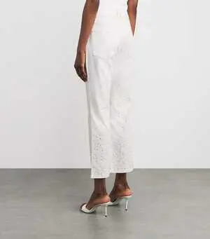 Good American Embellished Good Icon Straight Jeans - White