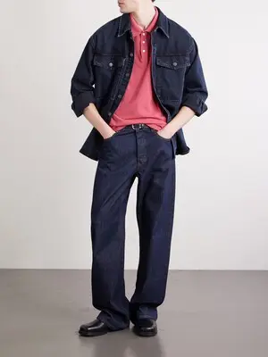 Visvim Logo-embroidered Cotton Polo Shirt