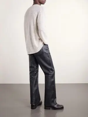 Our Legacy Rue Linen And Cotton-blend Sweater - Neutrals