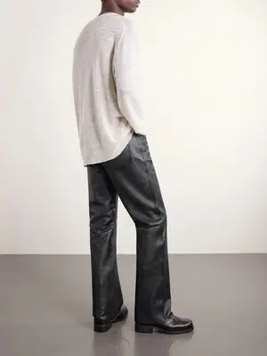 Our Legacy Carlson Straight-leg Leather Trousers - Black