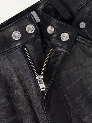 Our Legacy Carlson Straight-leg Leather Trousers - Black