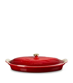 LE CREUSET Stoneware Heritage Fish Baker - Red