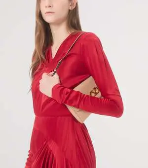 Valentino Garavani Silk Satin Draped Gown
