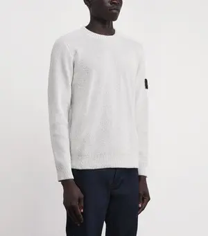 Stone Island Cotton-blend Rib Bouclé Sweater - Grey