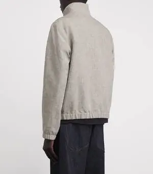 YVES SALOMON Linen Zip-up Jacket