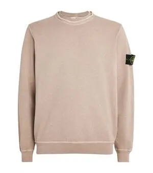 Stone Island Cotton Faded Sweatshirt - Beige