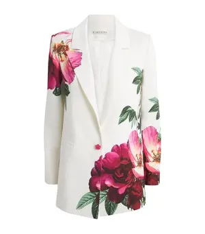 Alice + Olivia Floral Print Blazer - Ivory