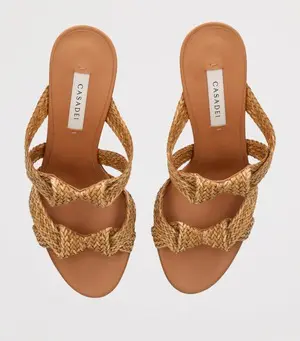 Casadei Leather Mariposa Mules