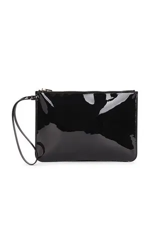 TOM FORD Patent Leather Zipped Wristlet Pouch - Black