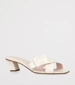 ROGER VIVIER Belle Vivier Leather Mules
