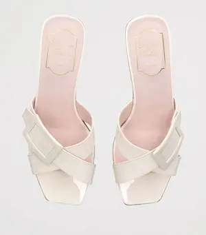 ROGER VIVIER Belle Vivier Leather Mules
