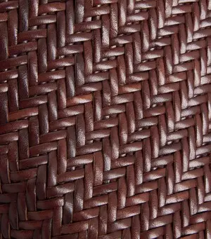 Dragon Diffusion Large Leather Woven Nantucket Tote - Brown