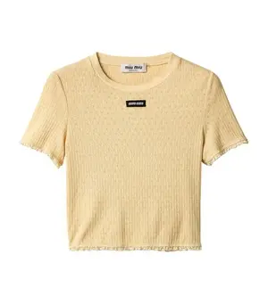 Miu Miu Lace T-shirts For Women