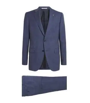 Pal Zileri Wool Check Vicenza 2-piece Suit - Blue