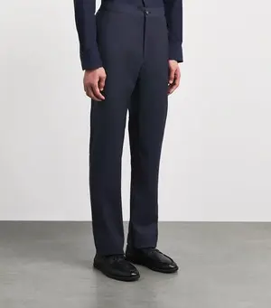 Pal Zileri Stretch-virgin Wool Half-elasticated Trousers