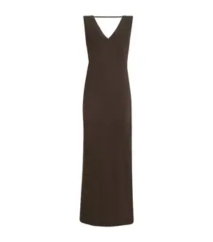 Brunello Cucinelli Cotton Rib-knit Monoli Maxi Dress